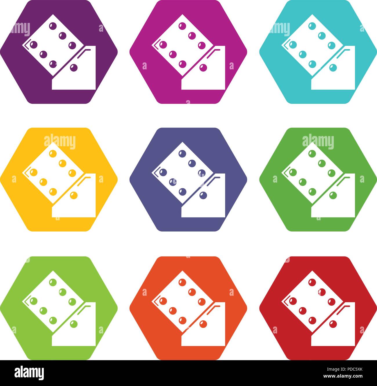 Dice icons set 9 vector Stock Vector Image & Art - Alamy