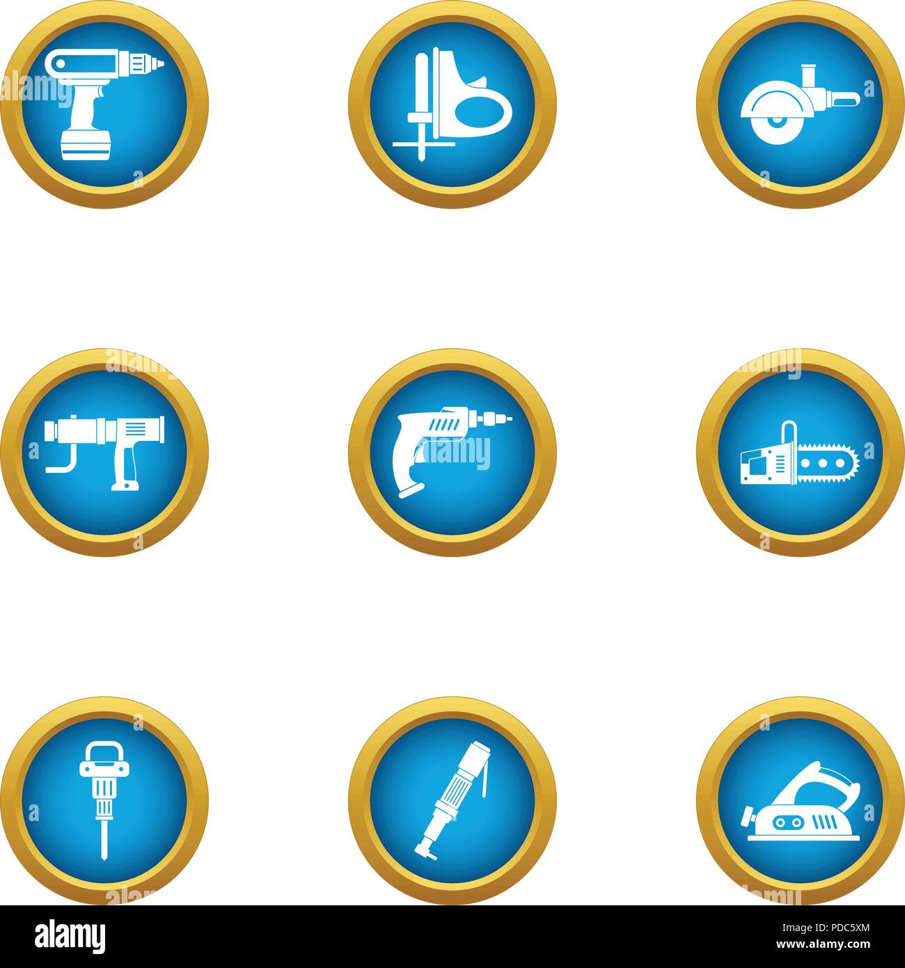Surface treatment icons set, flat style Stock Vector Image & Art - Alamy