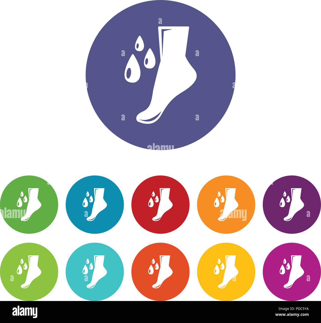 Foot care icons set vector color Stock Vector Image & Art - Alamy