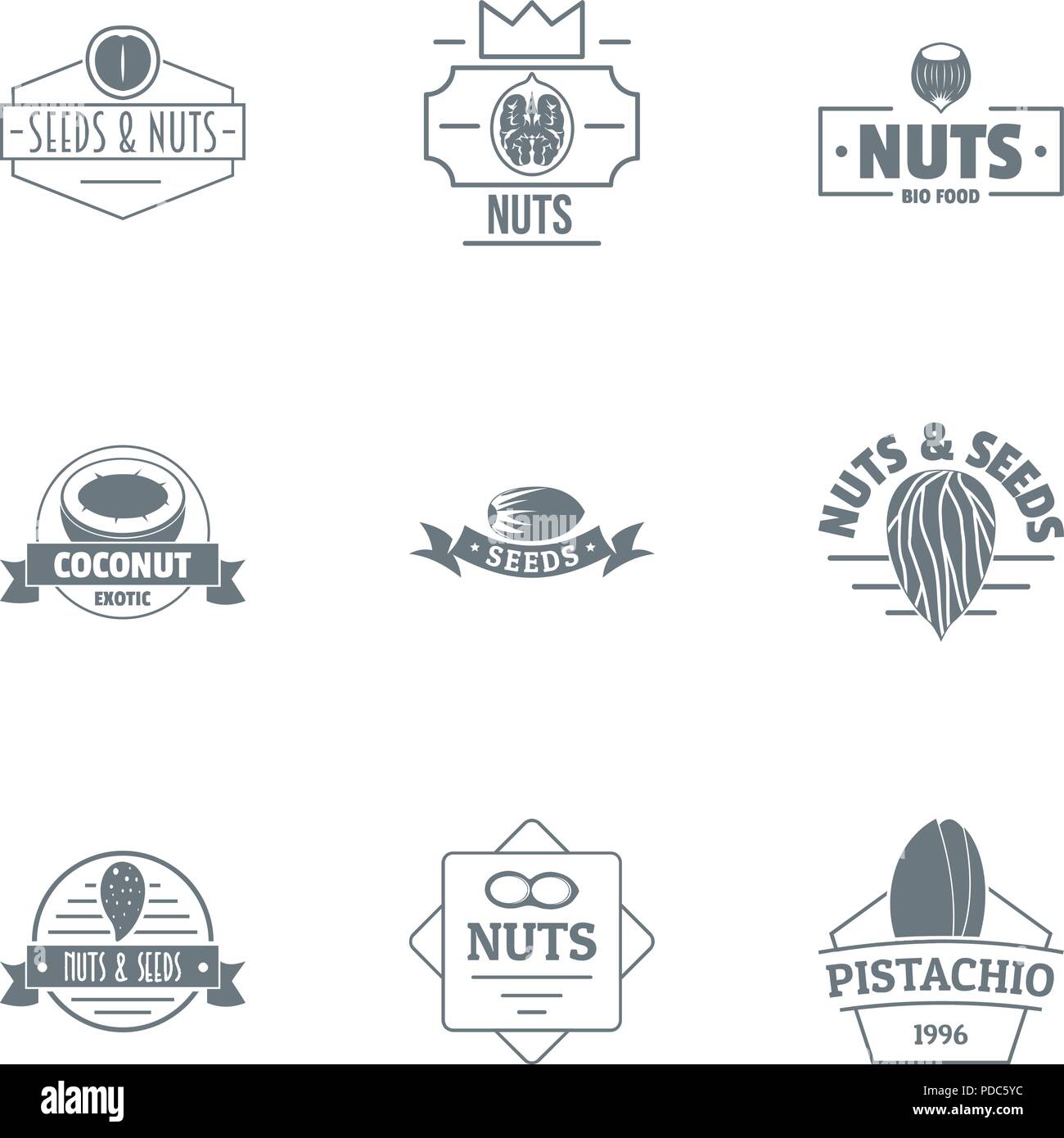 Filbert logo set, simple style Stock Vector Image & Art - Alamy