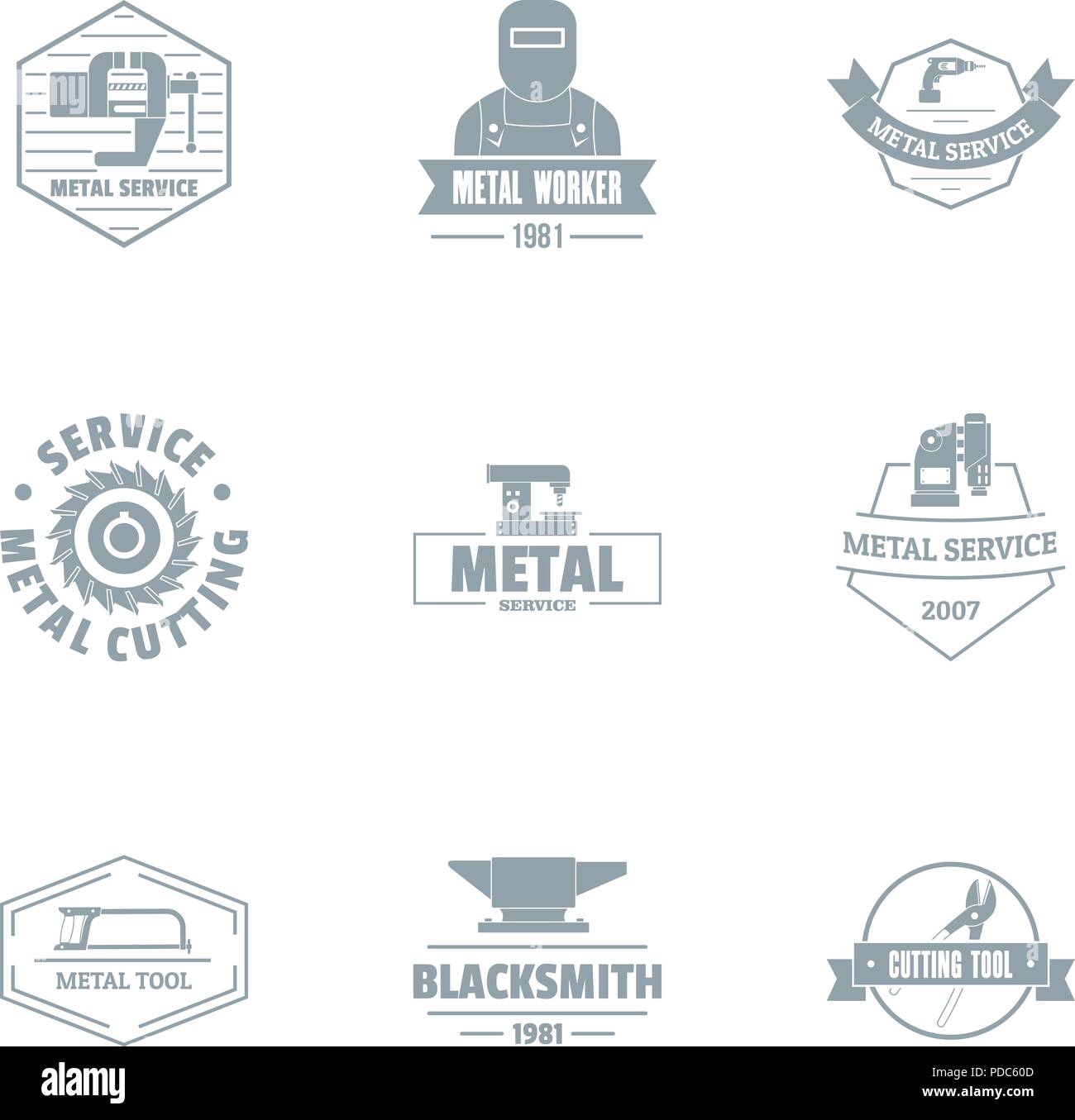 Metallurgical logo set, simple style Stock Vector Image & Art - Alamy