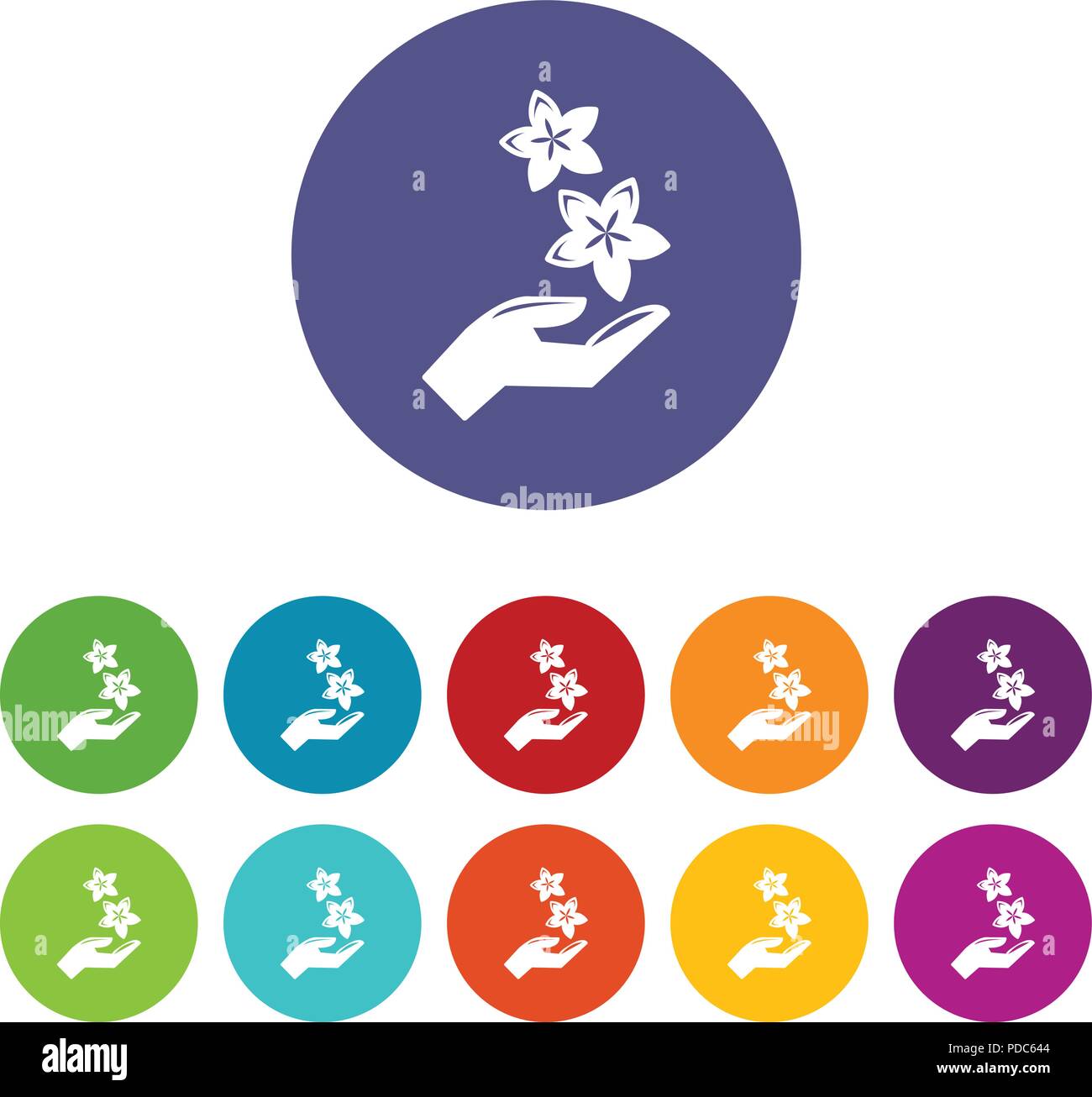 Spa hand care icons set vector color Stock Vector Image & Art - Alamy