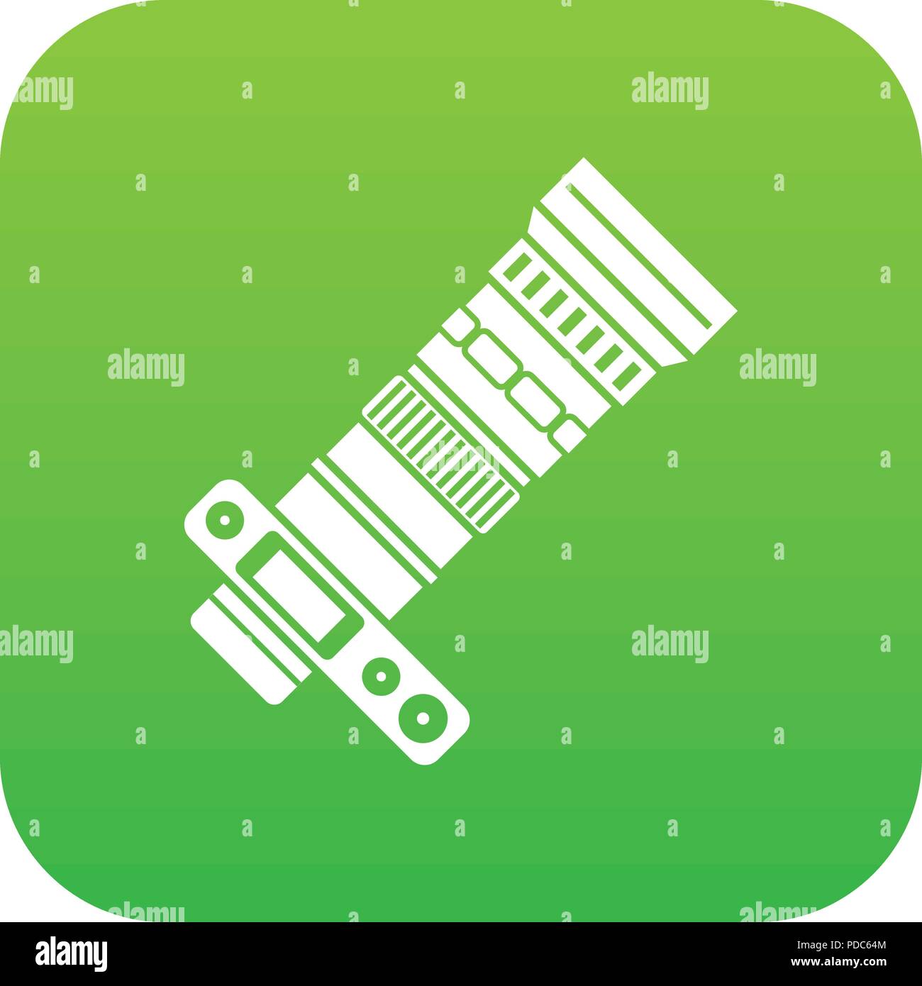 Dslr camera with zoom lens icon digital green Stock Vector Image & Art ...