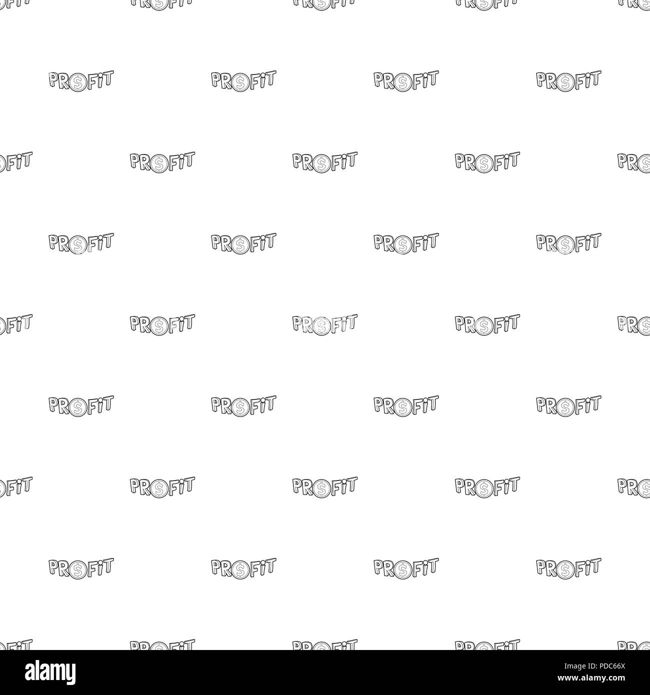 Profit word with a dollar sign icon, outline style Stock Vector Image ...
