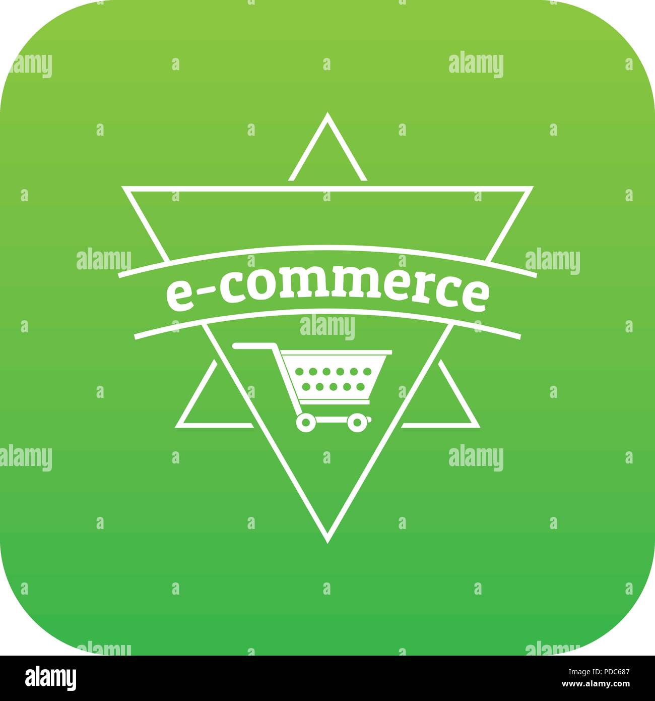 E commerce shop icon green vector Stock Vector Image & Art - Alamy