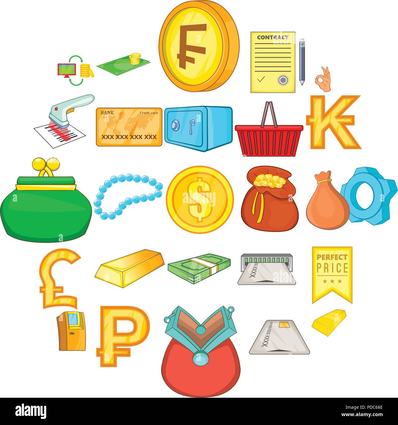 Chink icons set, cartoon style Stock Vector Image & Art - Alamy