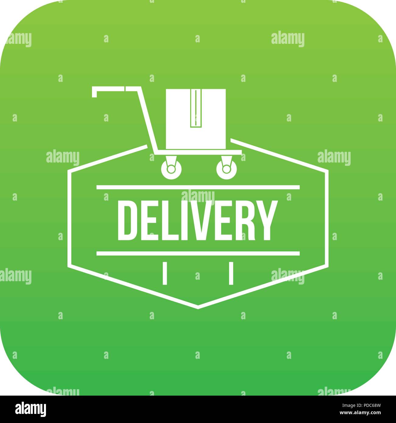 Delivery icon green vector Stock Vector Image & Art - Alamy