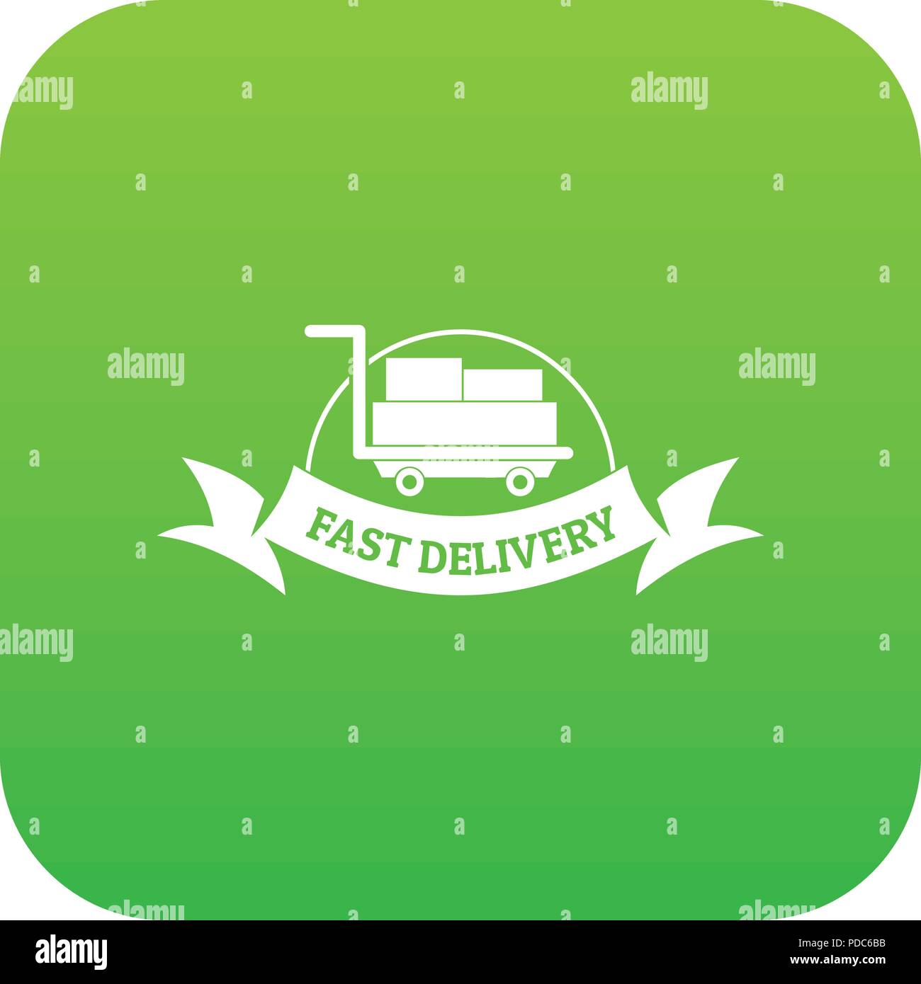 Fast delivery icon green vector Stock Vector Image & Art - Alamy