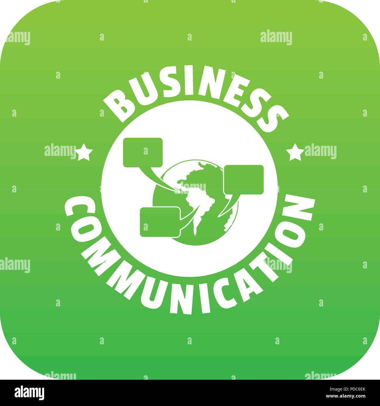 Business communication icon green vector Stock Vector Image & Art - Alamy