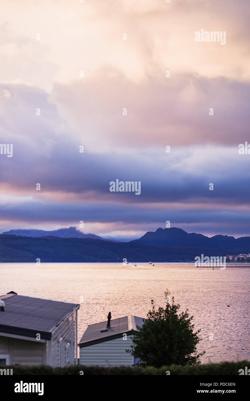 Purple Sunset at the Gare Loch or Gareloch (Gaelic: An Gearr Loch) is a ...