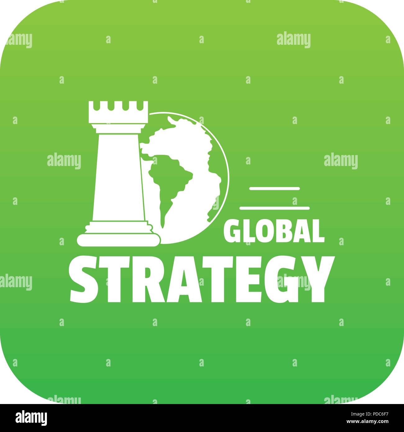 Global strategy icon green vector Stock Vector Image & Art - Alamy