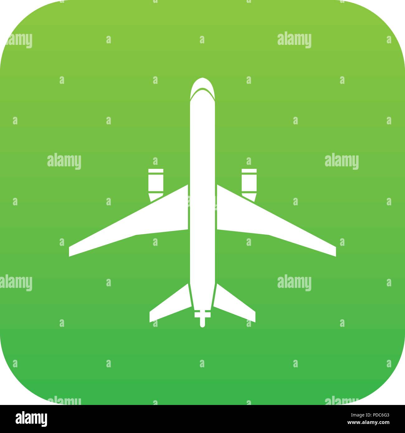 Plane icon digital green Stock Vector Image & Art - Alamy