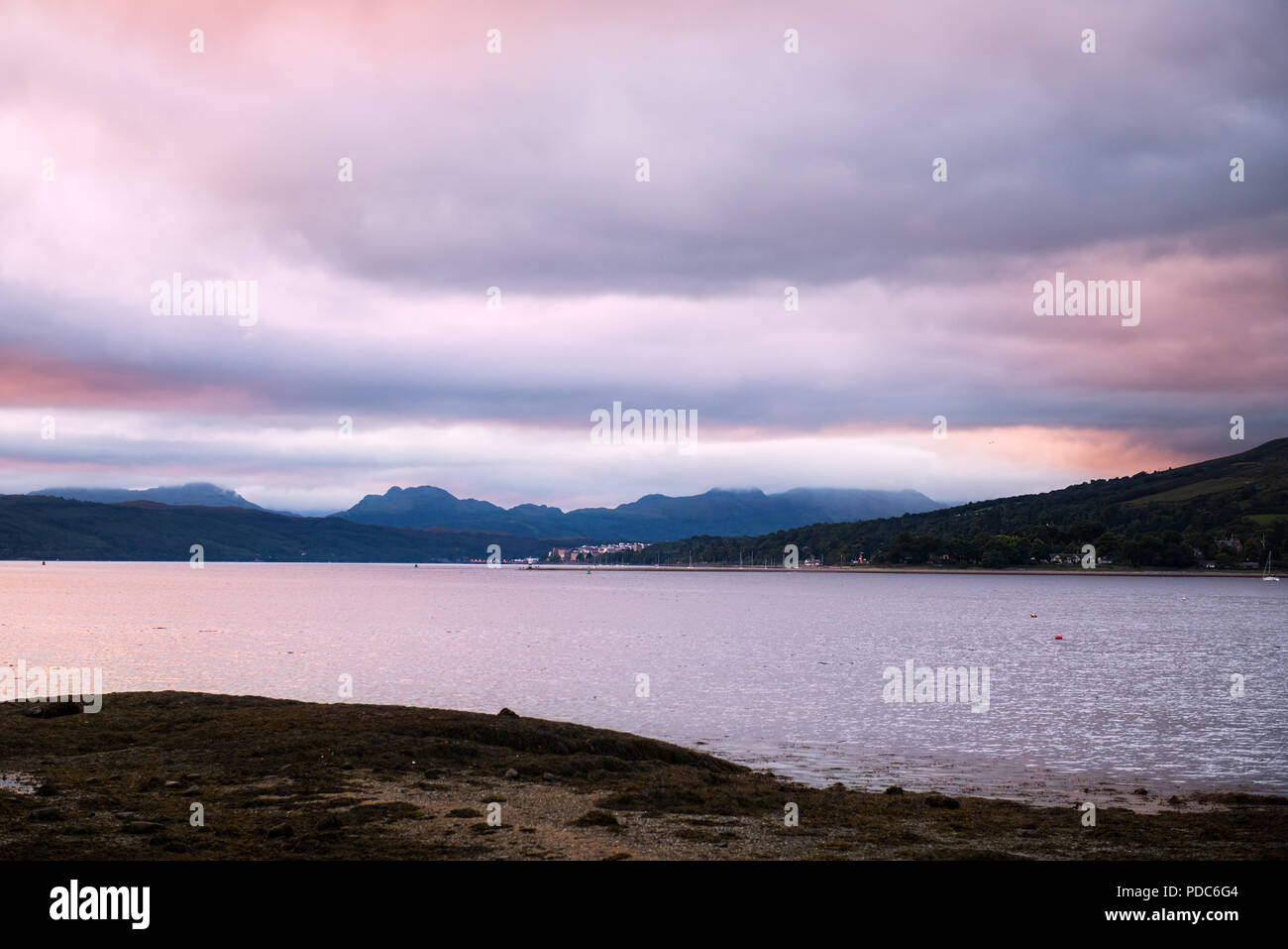 Purple Sunset at the Gare Loch or Gareloch (Gaelic: An Gearr Loch) is a ...