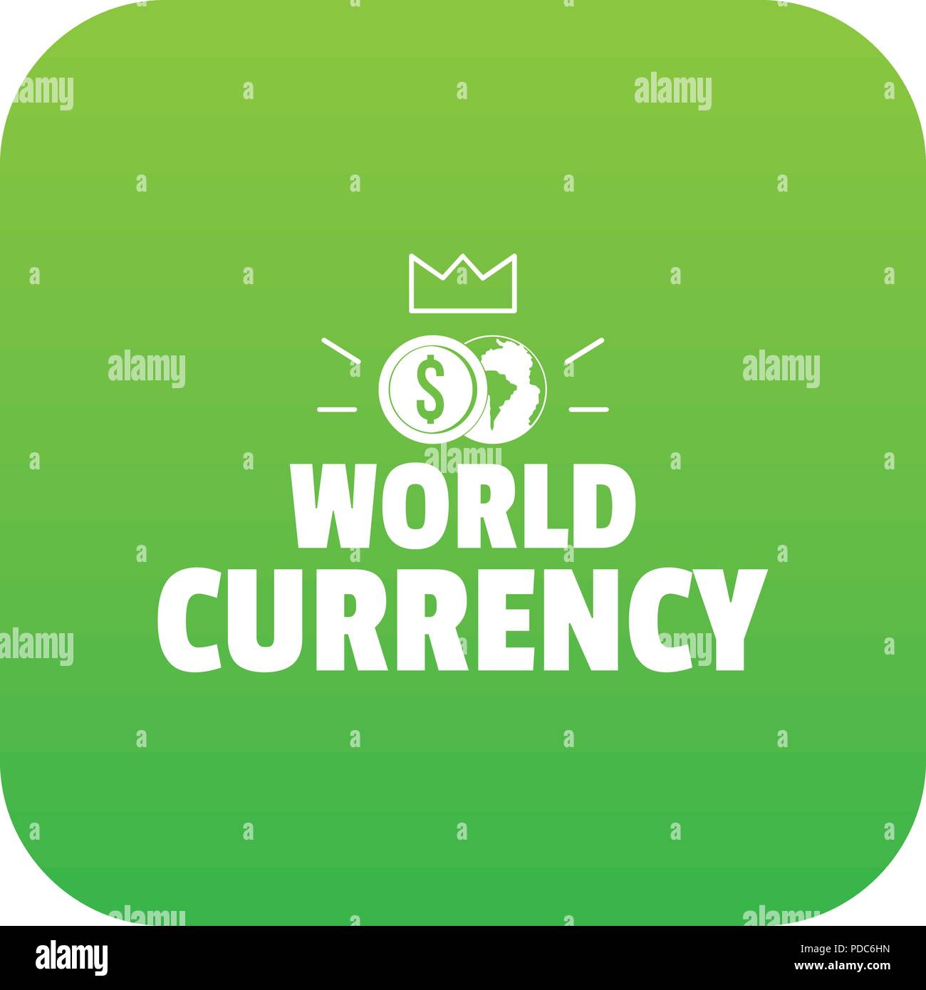 World currency icon green vector Stock Vector Image & Art - Alamy