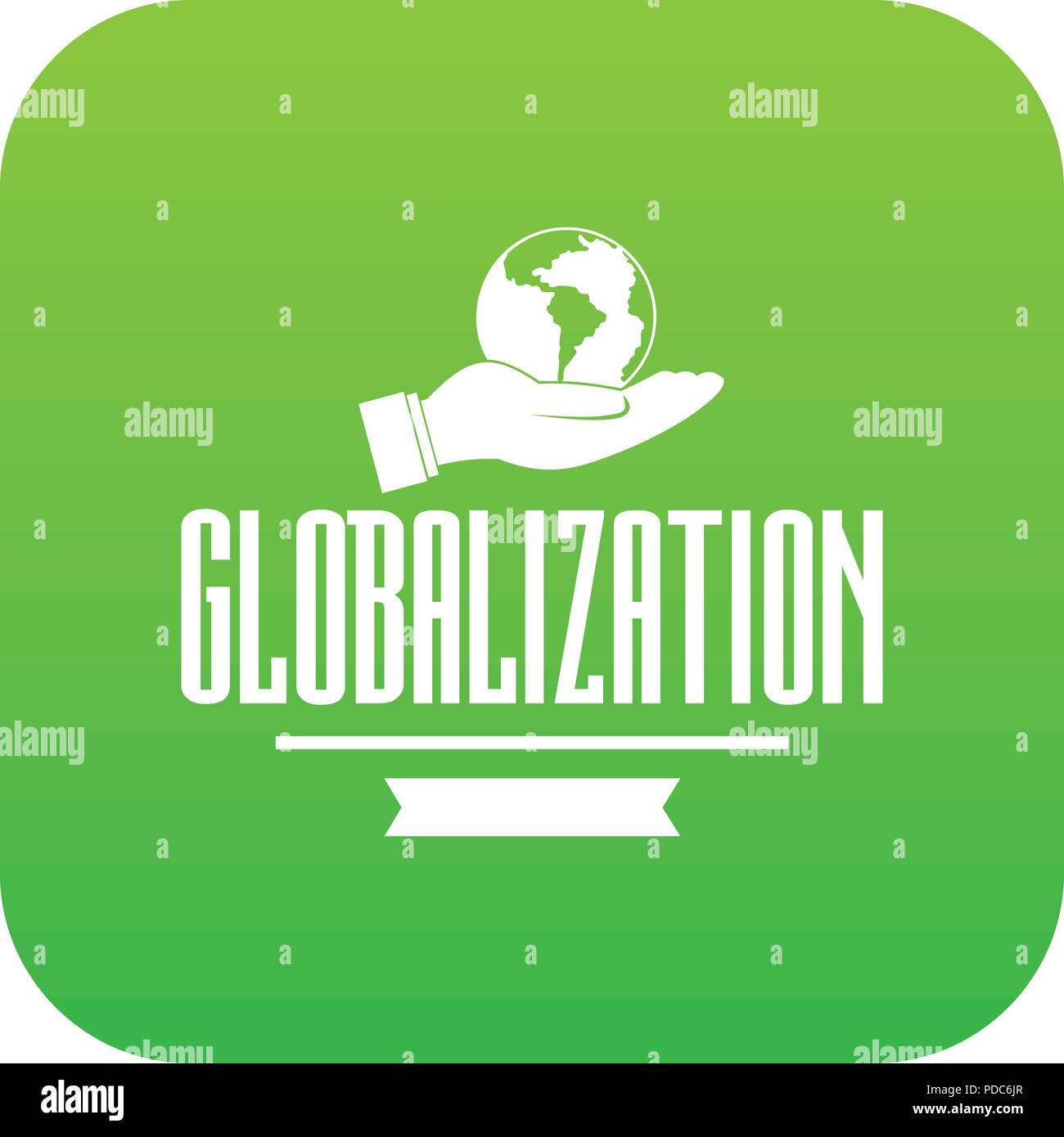 Web globalization icon green vector Stock Vector Image & Art - Alamy