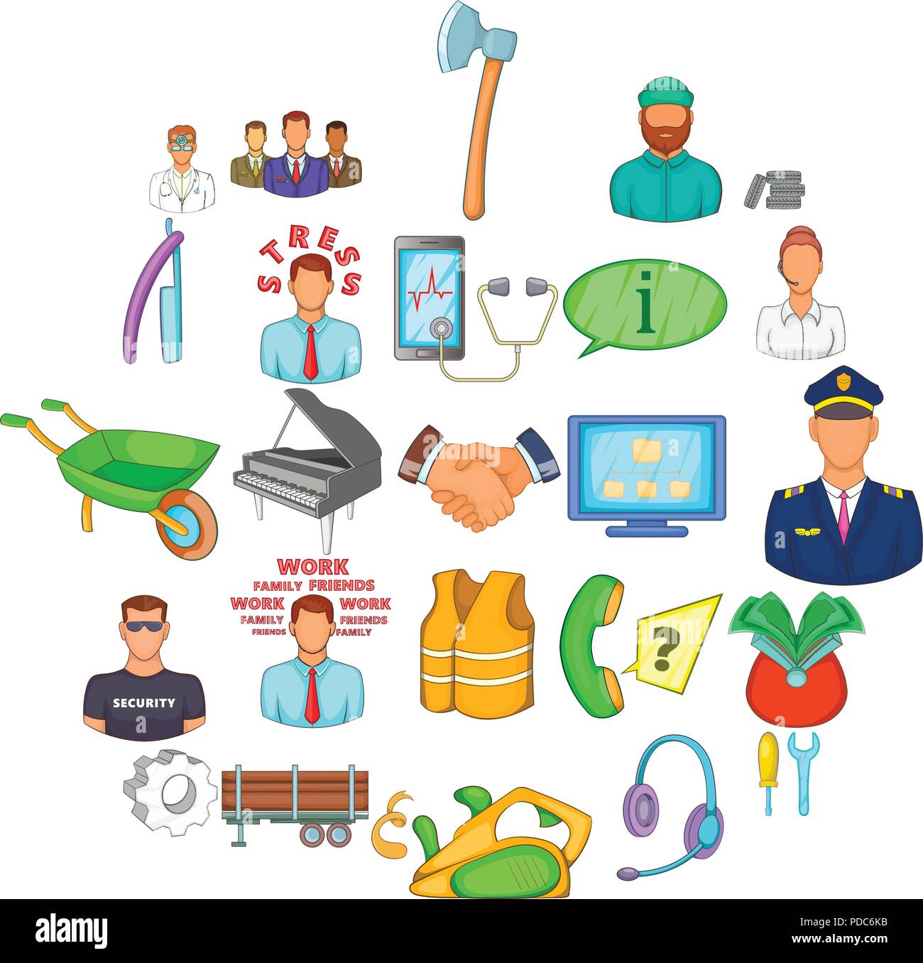 Profitable proposition icons set, cartoon style Stock Vector Image ...