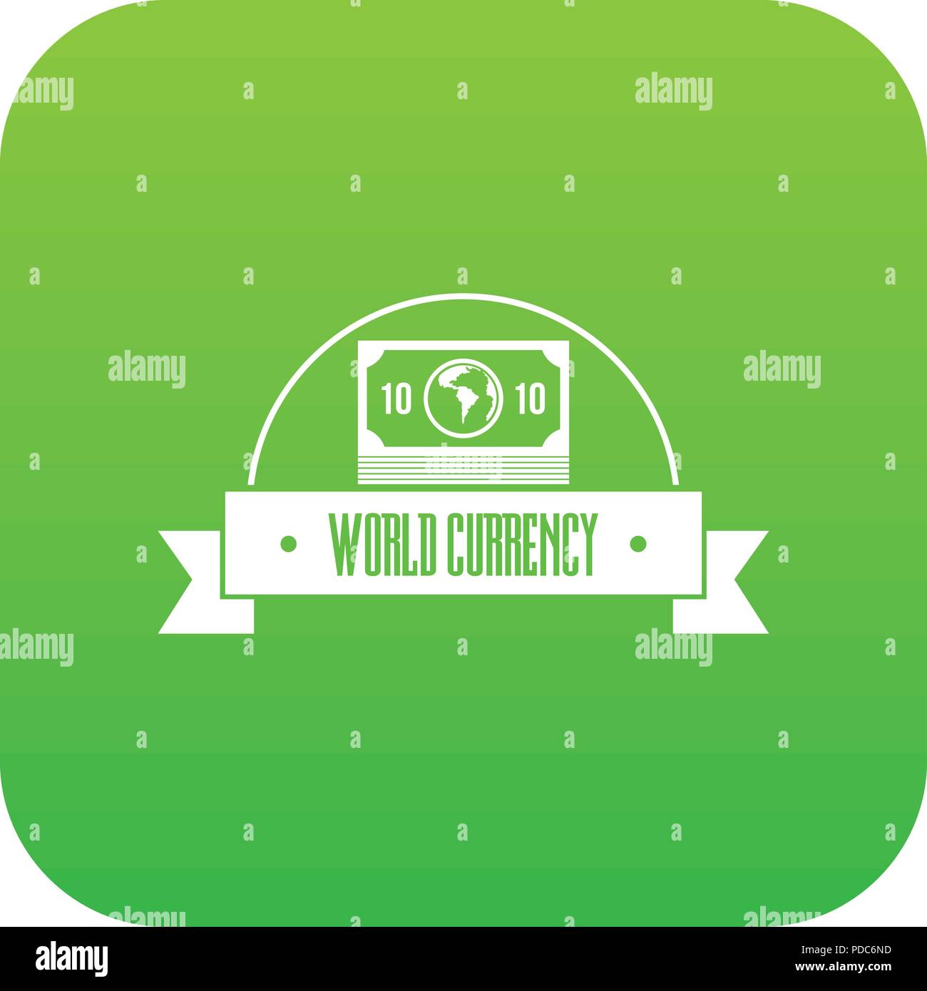 World currency icon green vector Stock Vector Image & Art - Alamy