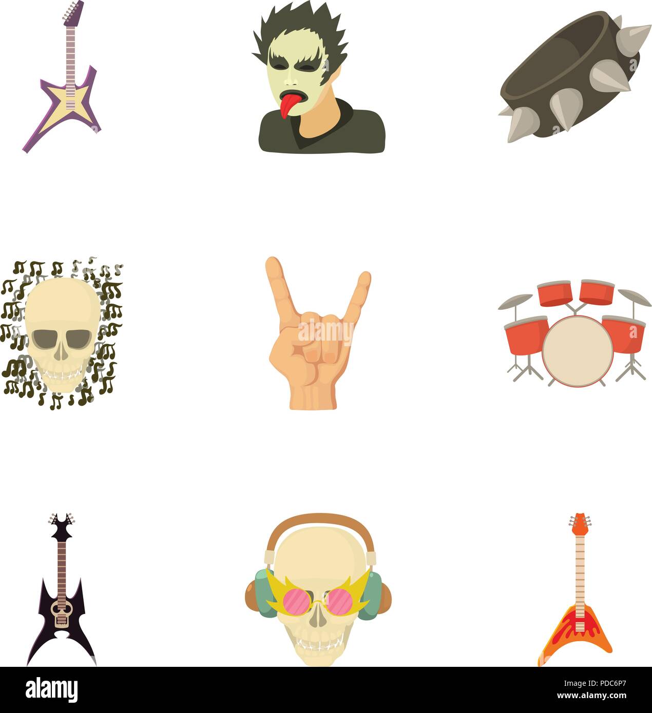 Music taste icons set, cartoon style Stock Vector Image & Art - Alamy