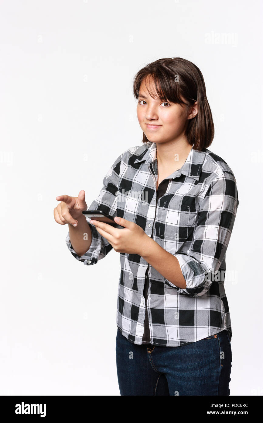 Teen girl chatting online hi-res stock photography and images - Alamy