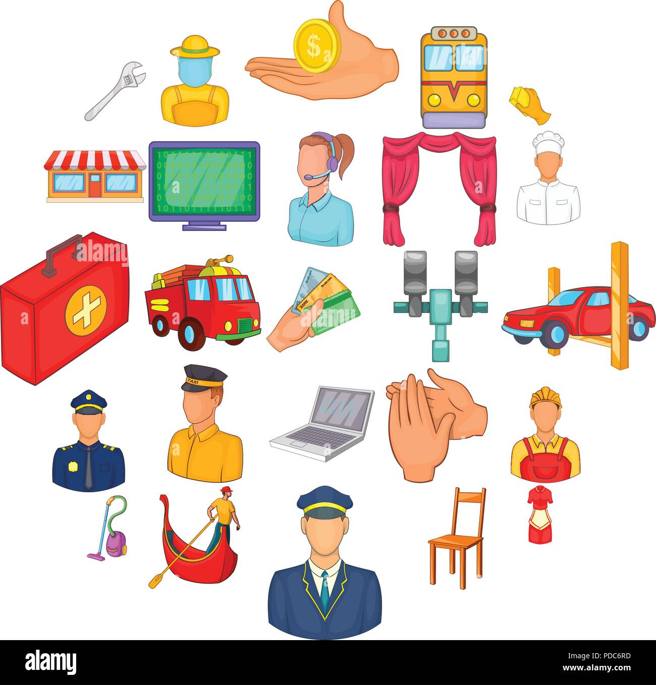 Handyman icons set, cartoon style Stock Vector Image & Art - Alamy