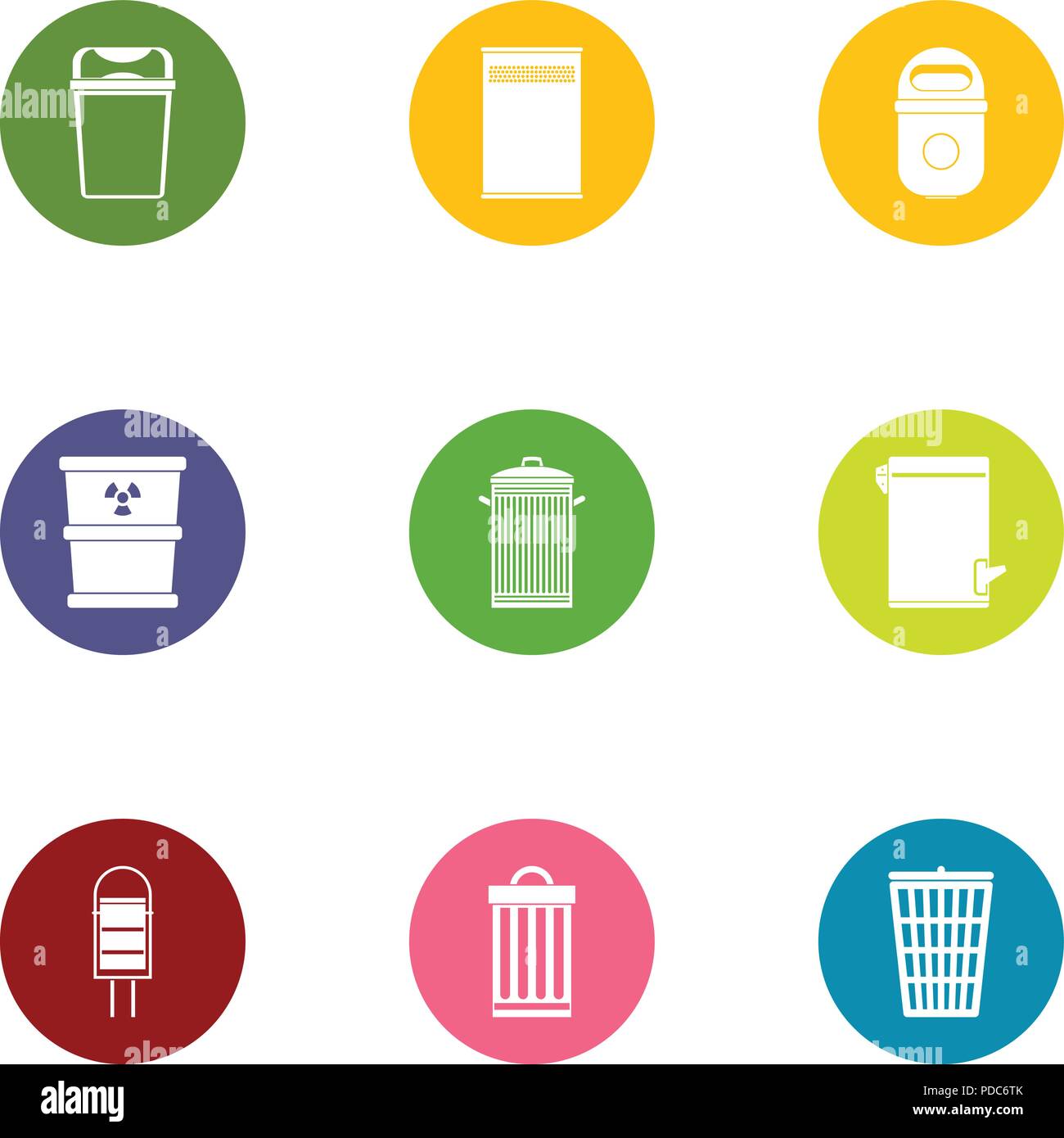 Slag icons set, flat style Stock Vector Image & Art - Alamy