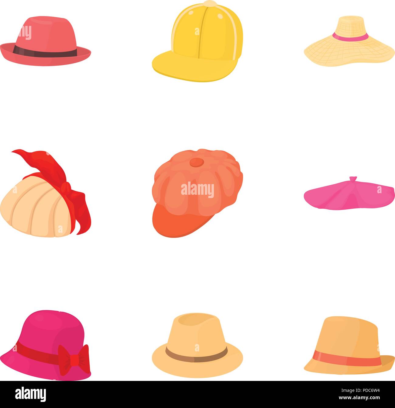 Headpiece icons set, cartoon style Stock Vector Image & Art - Alamy