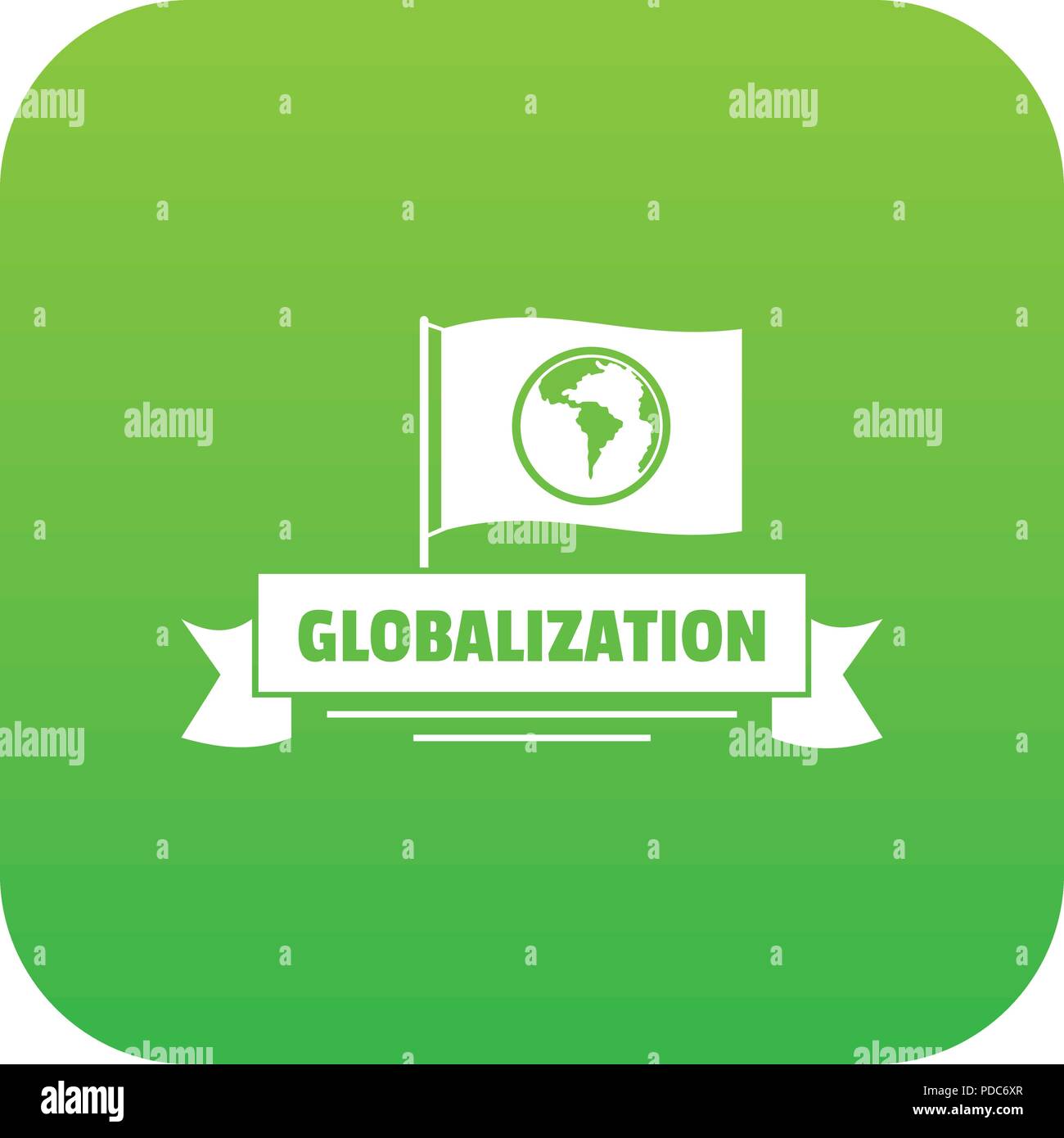 Globalization business icon green vector Stock Vector Image & Art - Alamy
