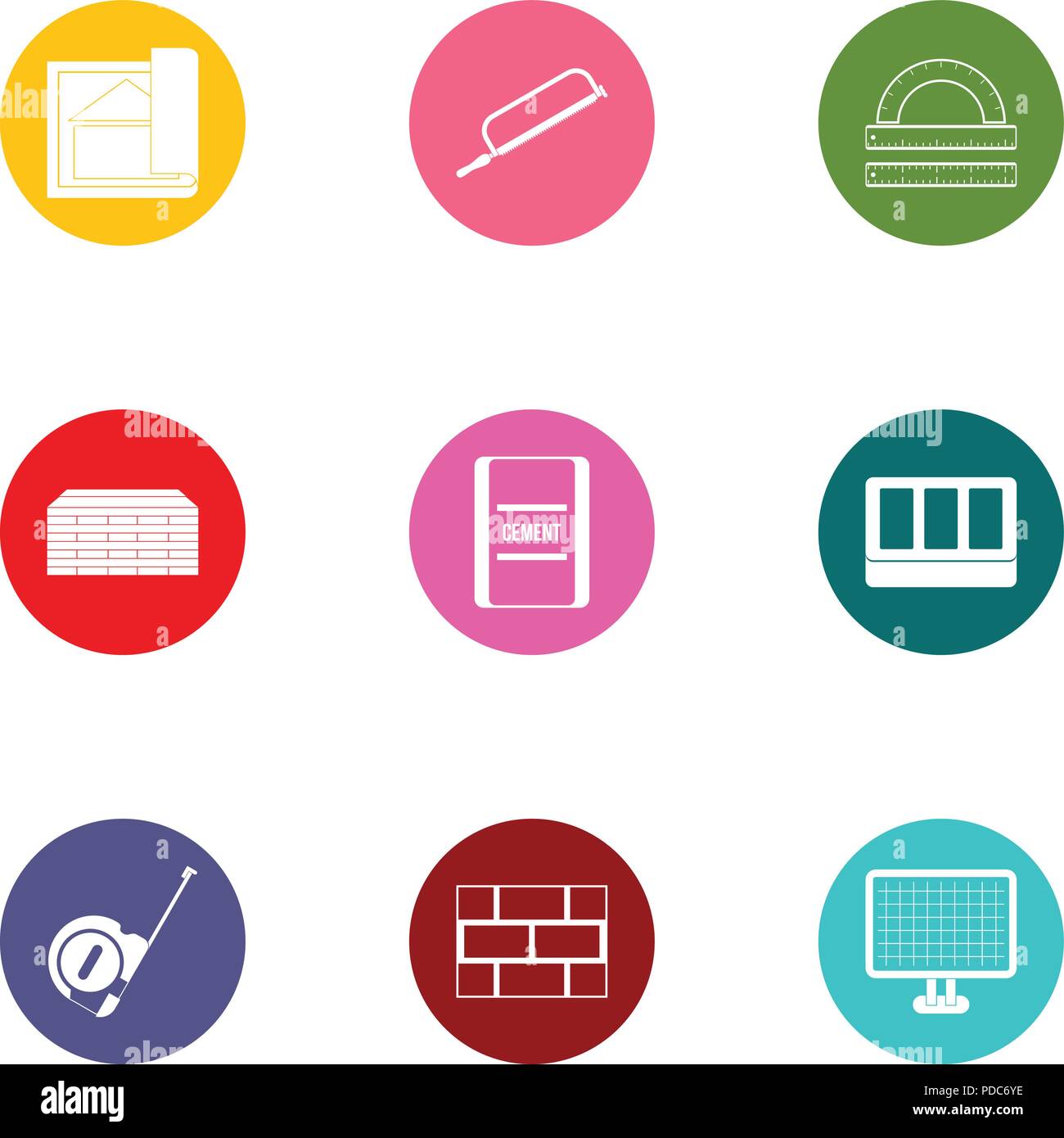 Aftermath icons set, flat style Stock Vector Image & Art - Alamy