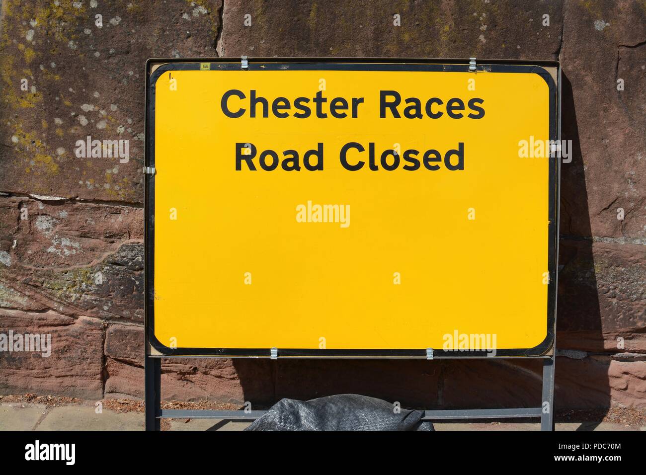 Chester race course road sign Stock Photo - Alamy