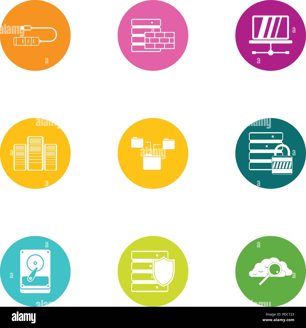 Info date icons set, flat style Stock Vector Image & Art - Alamy