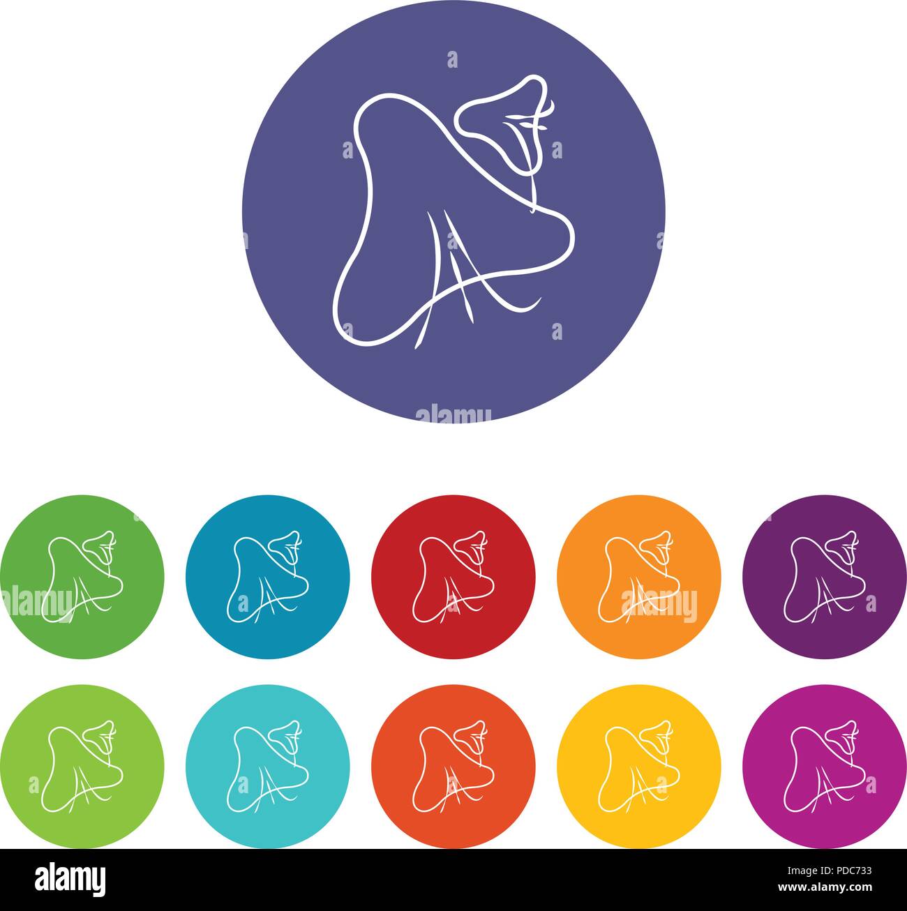 Smallpox virus icons set vector color Stock Vector Image & Art - Alamy