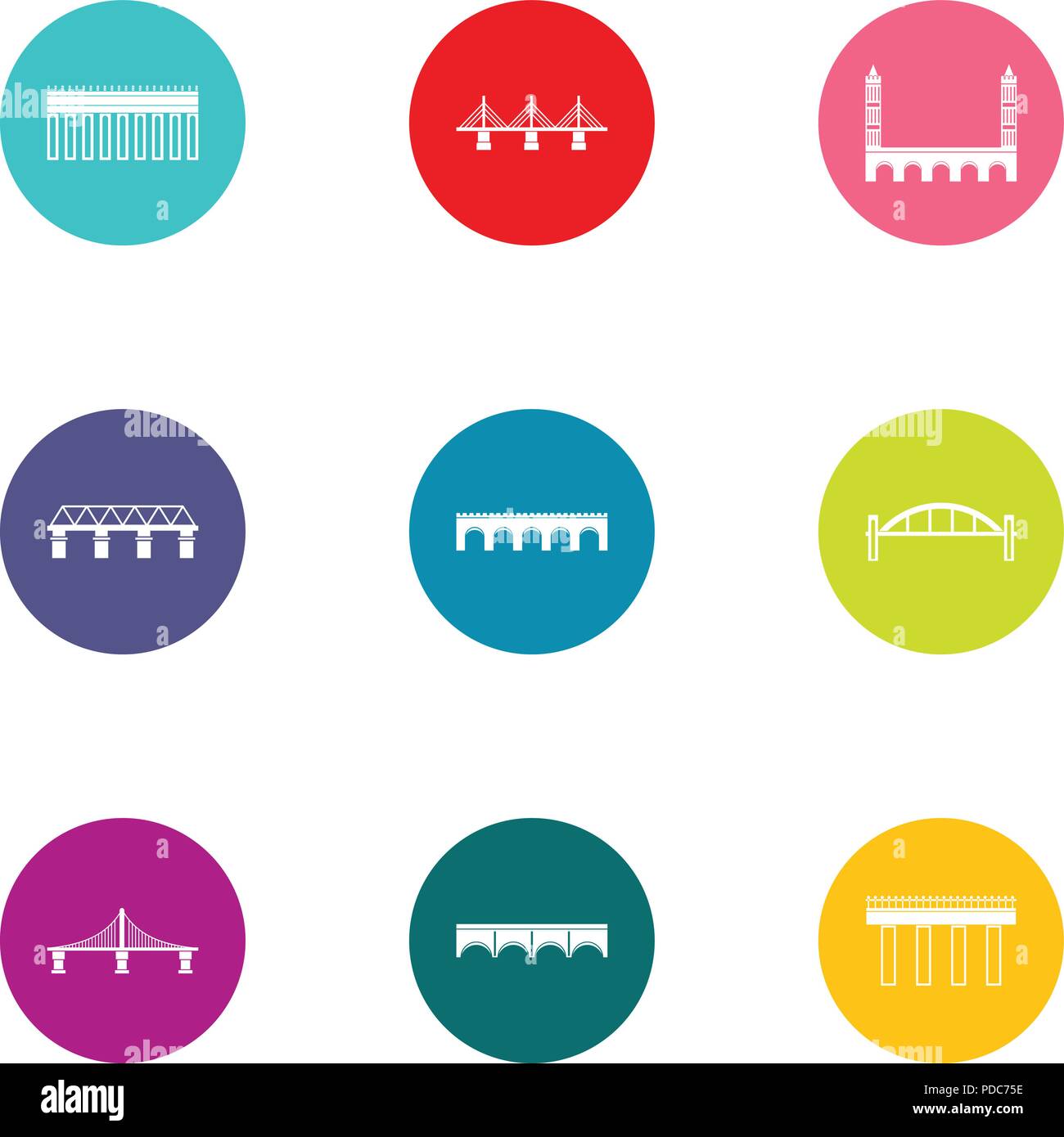 Intersection icons set, flat style Stock Vector Image & Art - Alamy