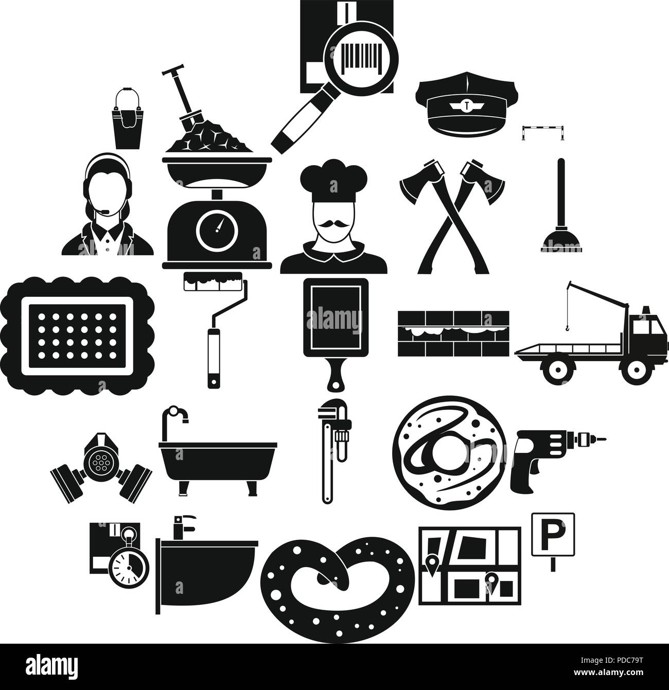 Home care icons set, simple style Stock Vector Image & Art - Alamy