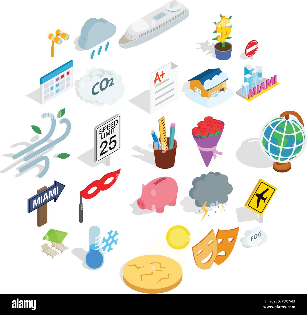 Individual icons set, isometric style Stock Vector Image & Art - Alamy