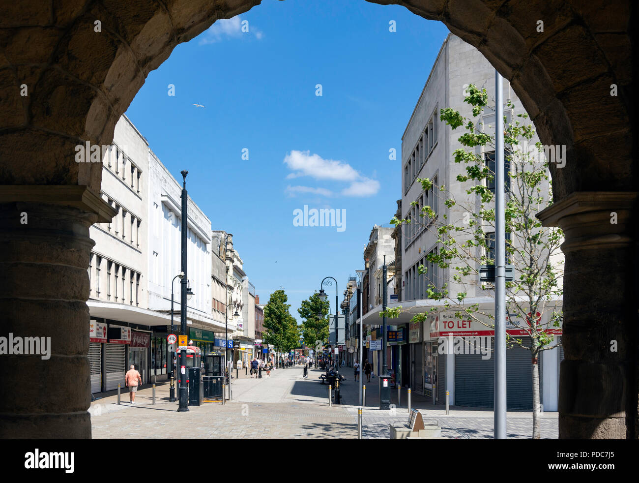 Market house shops shopping pedestrianised king street south shi hi-res ...