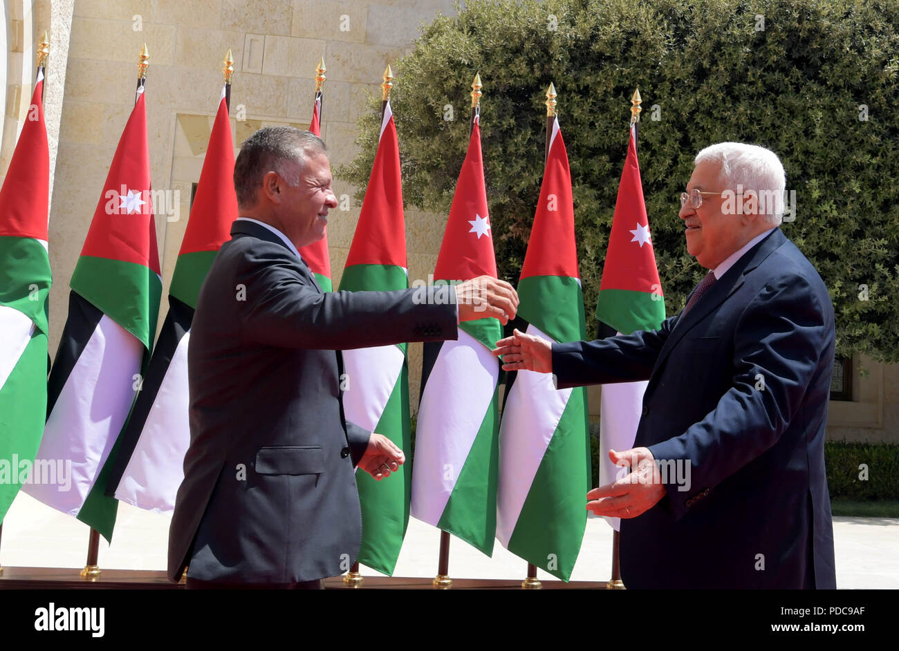 Amman, Amman, Jordan. 8th Aug, 2018. Palestinian President Mahmoud ...