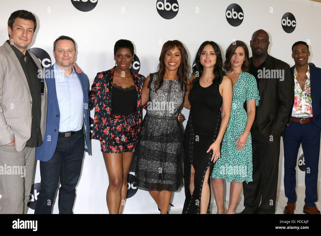 Beverly Hills, CA. 7th Aug, 2018. Nathan Fillion, Jon Steinberg, Afton ...