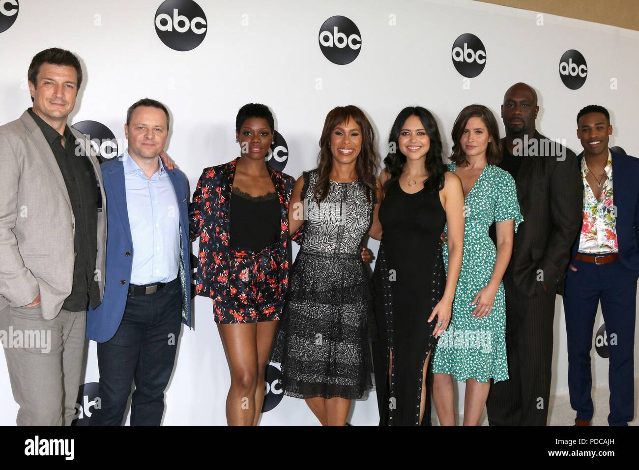 Beverly Hills, CA. 7th Aug, 2018. Nathan Fillion, Jon Steinberg, Afton ...