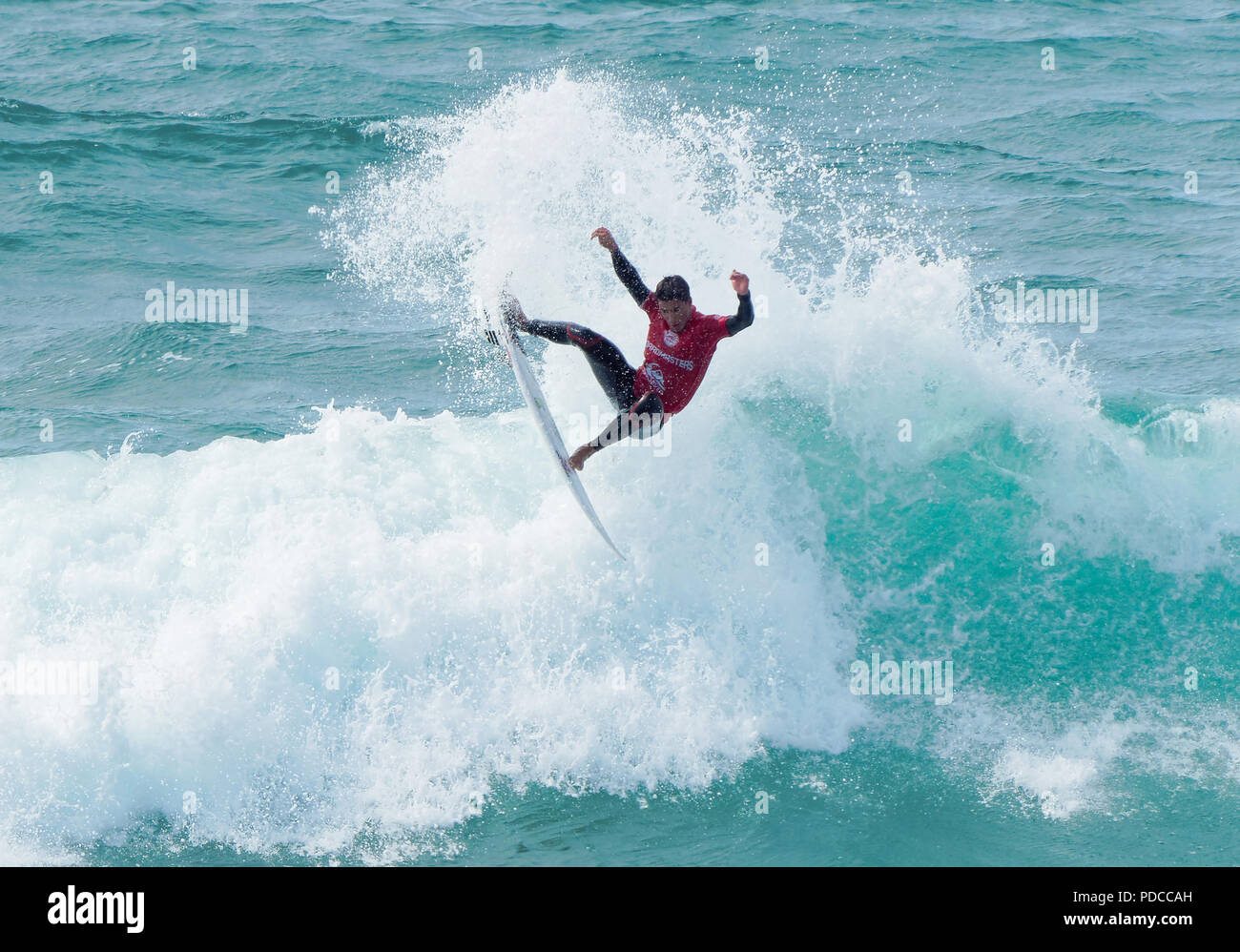 Female Pro surf Roxy event Newquay Cornwall Stock Photo - Alamy