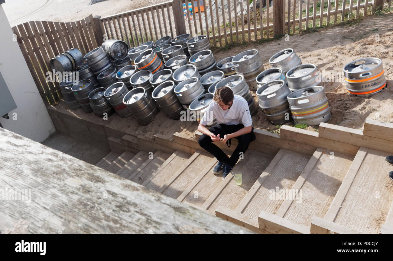 Female Pro surf Roxy event Newquay Cornwall Stock Photo - Alamy