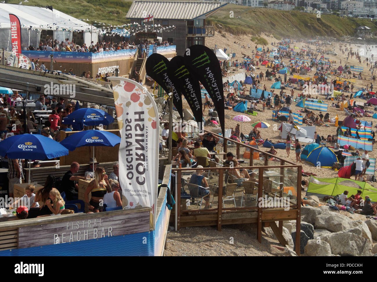 Female Pro surf Roxy event Newquay Cornwall Stock Photo - Alamy