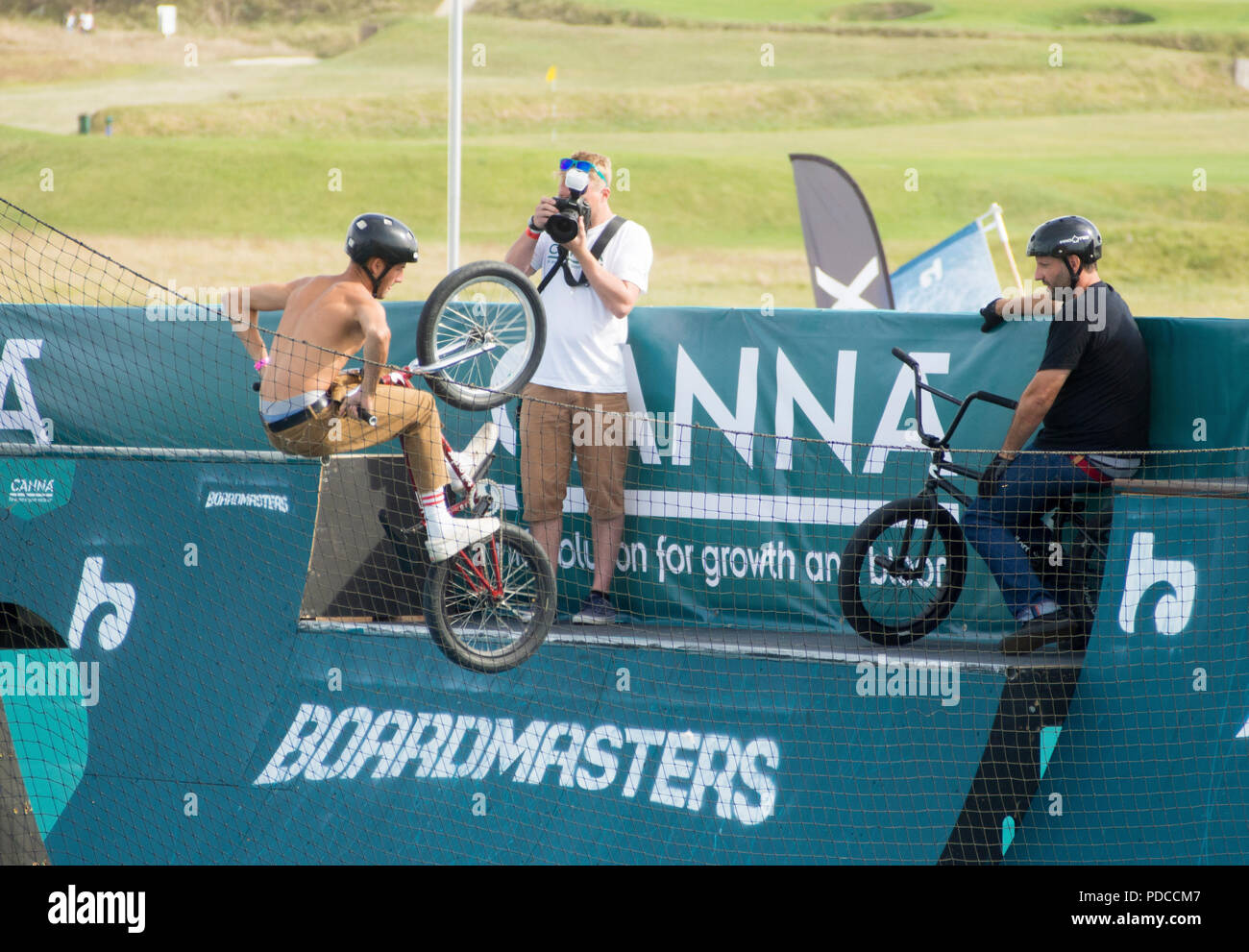 Female Pro surf Roxy event Newquay Cornwall Stock Photo - Alamy