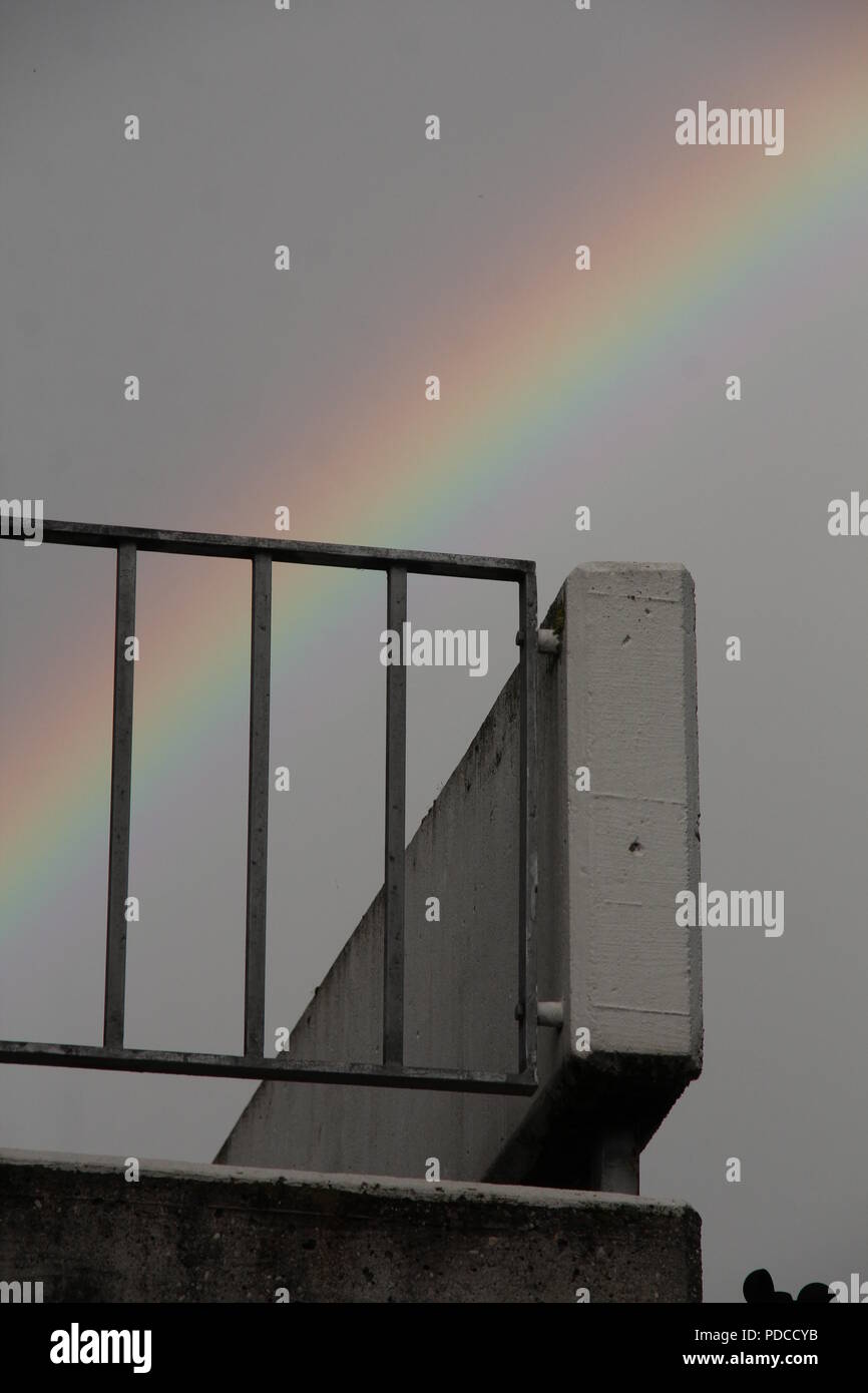 Rainbow after a violent thunderstorm in basel switzerland storm hi-res ...