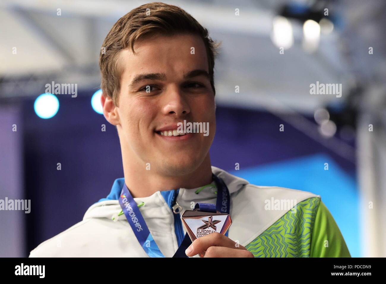 Glasgow, UK. 8th August 2018. Peter John Stevens (Slovene) during the ...