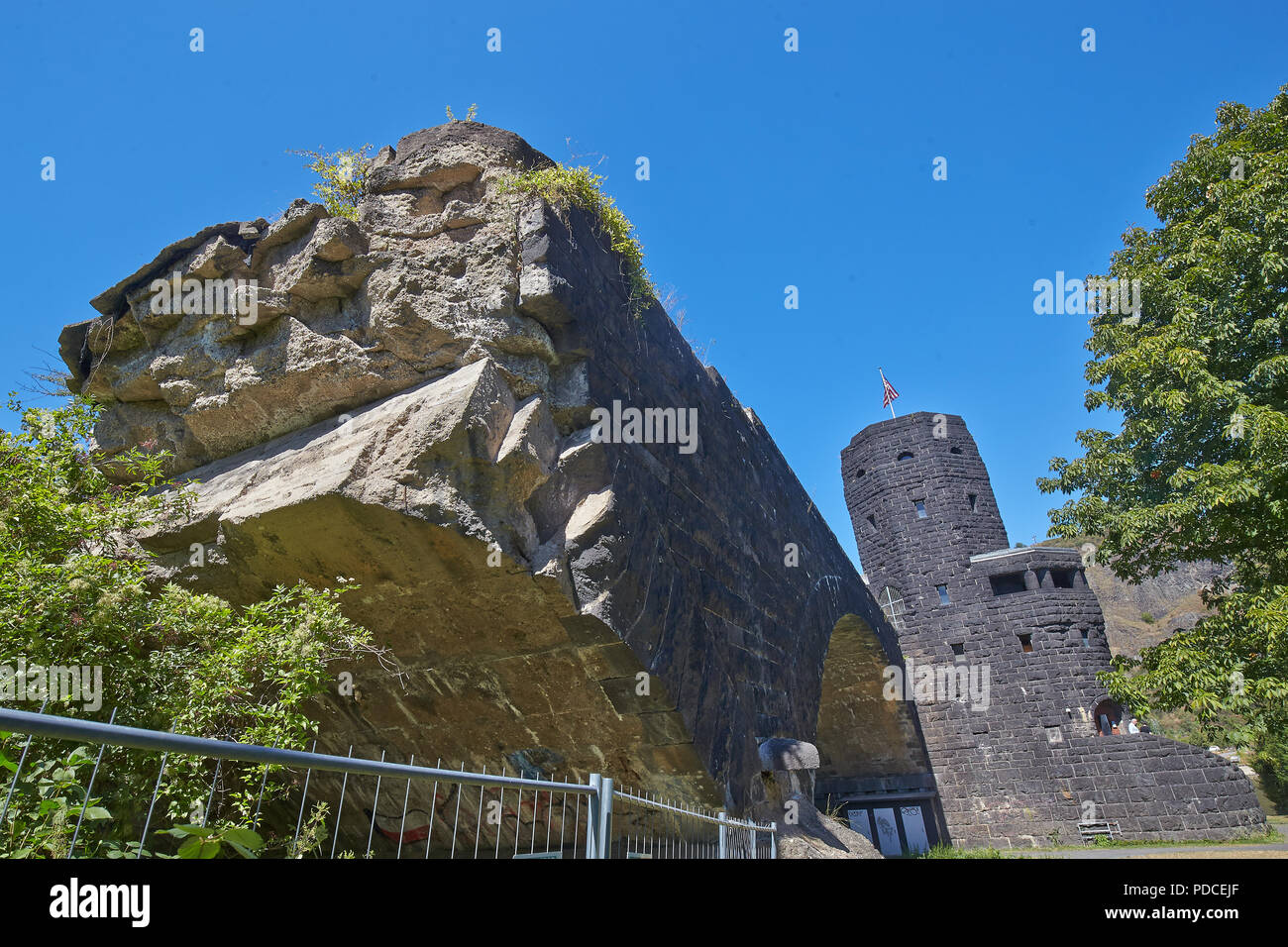 Remagen, Germany. 06th Aug, 2018. The remains of the Bridge at Remagen ...