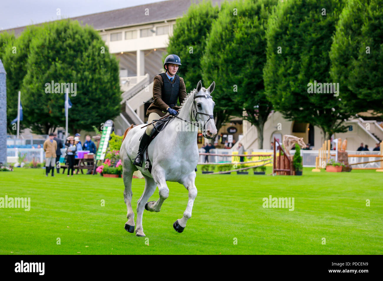 Dublin. 8th Aug, 2018. A rider performs on the opening day of 2018 ...