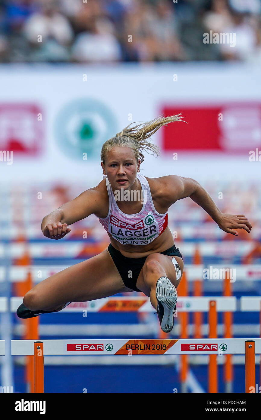 August 9, 2018: Daryna Sloboda of Â Ukraine and Sarah Lagger of Â ...