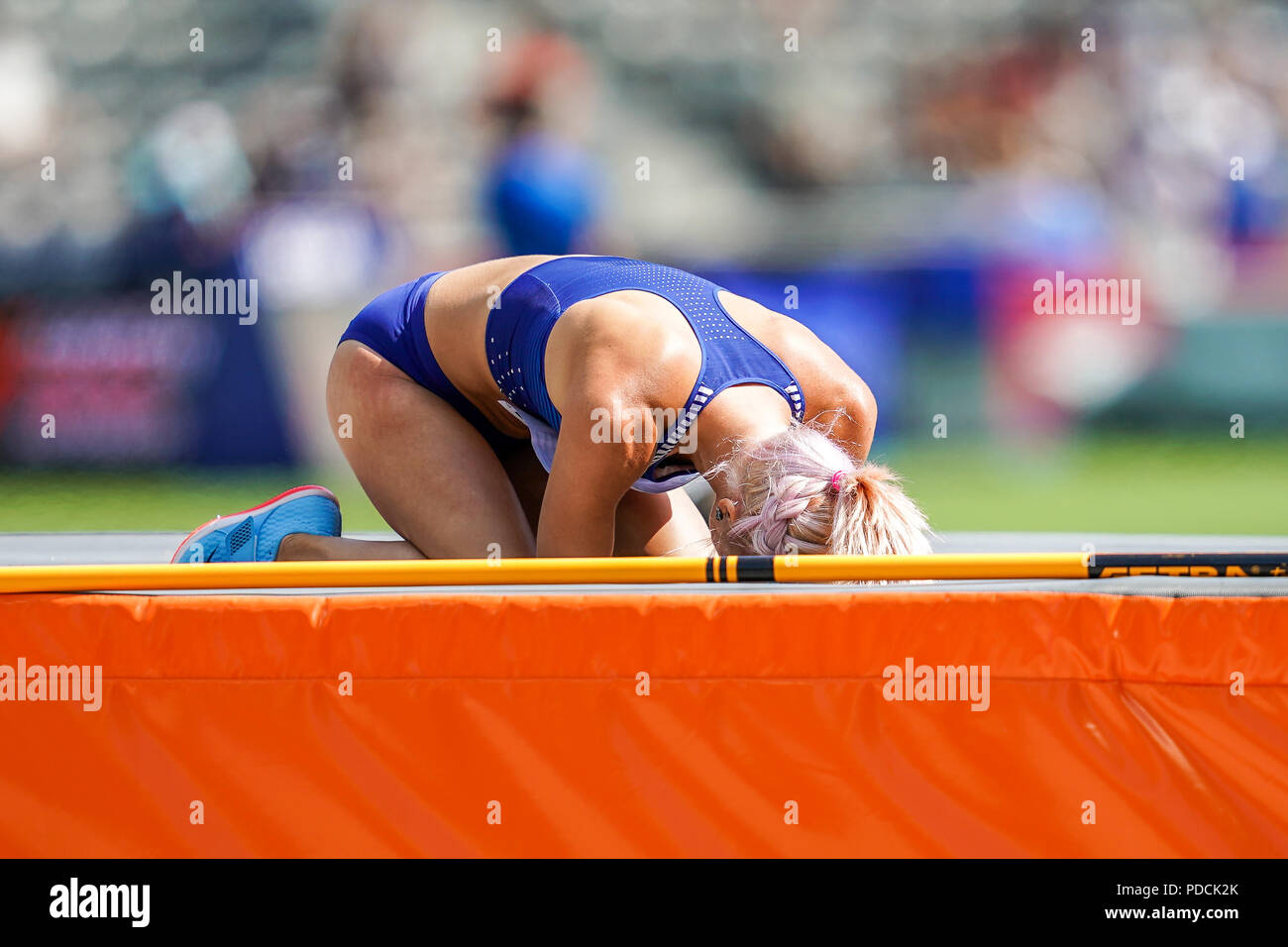 Berlin, Germany. August 9, 2018: Mari Klaup-McColl of Estonia during ...