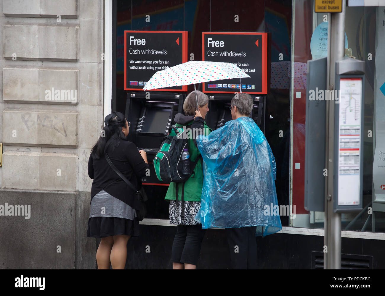 London,UK,9th August 2018,Typical British wet weather resumes in London ...