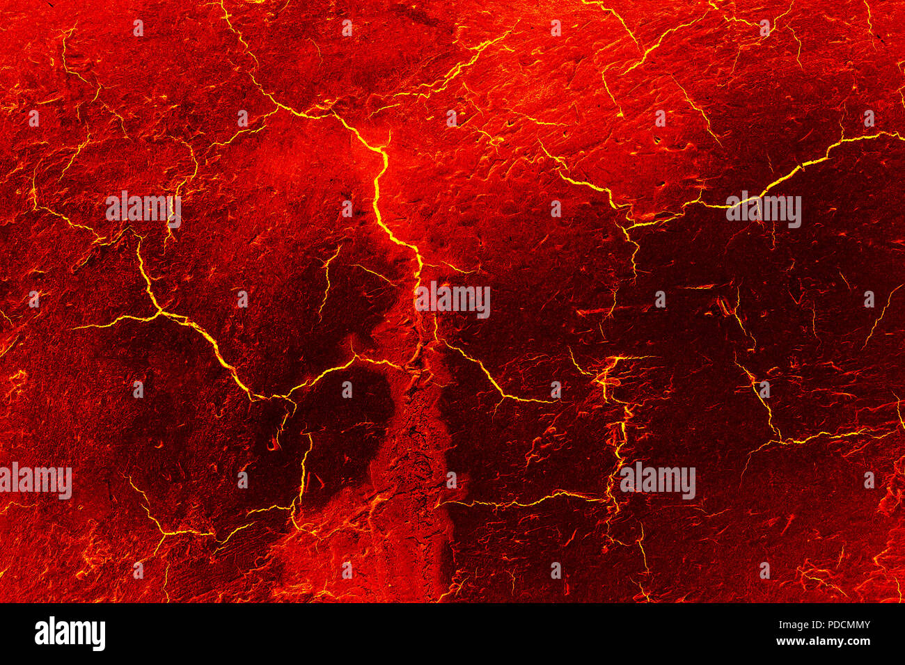 heat red cracked ground texture after eruption volcano Stock Photo - Alamy